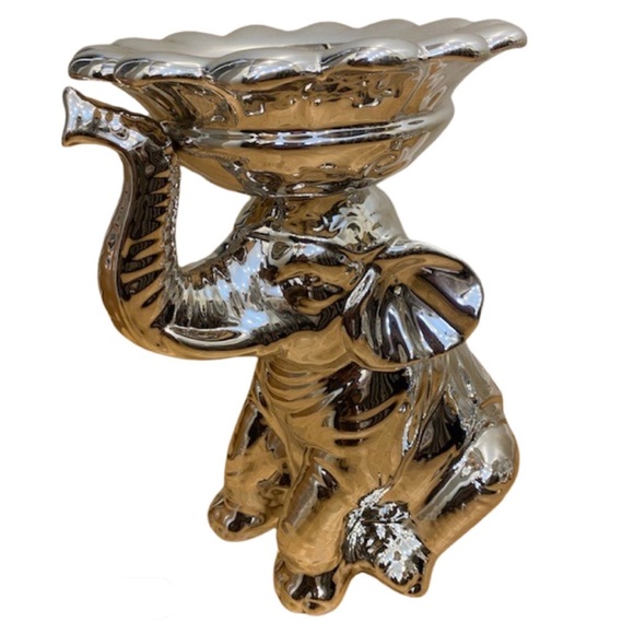 Accents | Large Silver Mirrored Glass Elephant Statue Sculpture | Poshmark